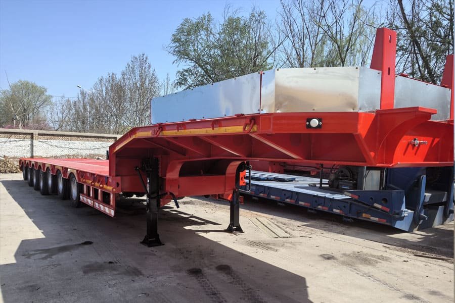 7 Axles Lowbed Low Loaders Trailer For Sale